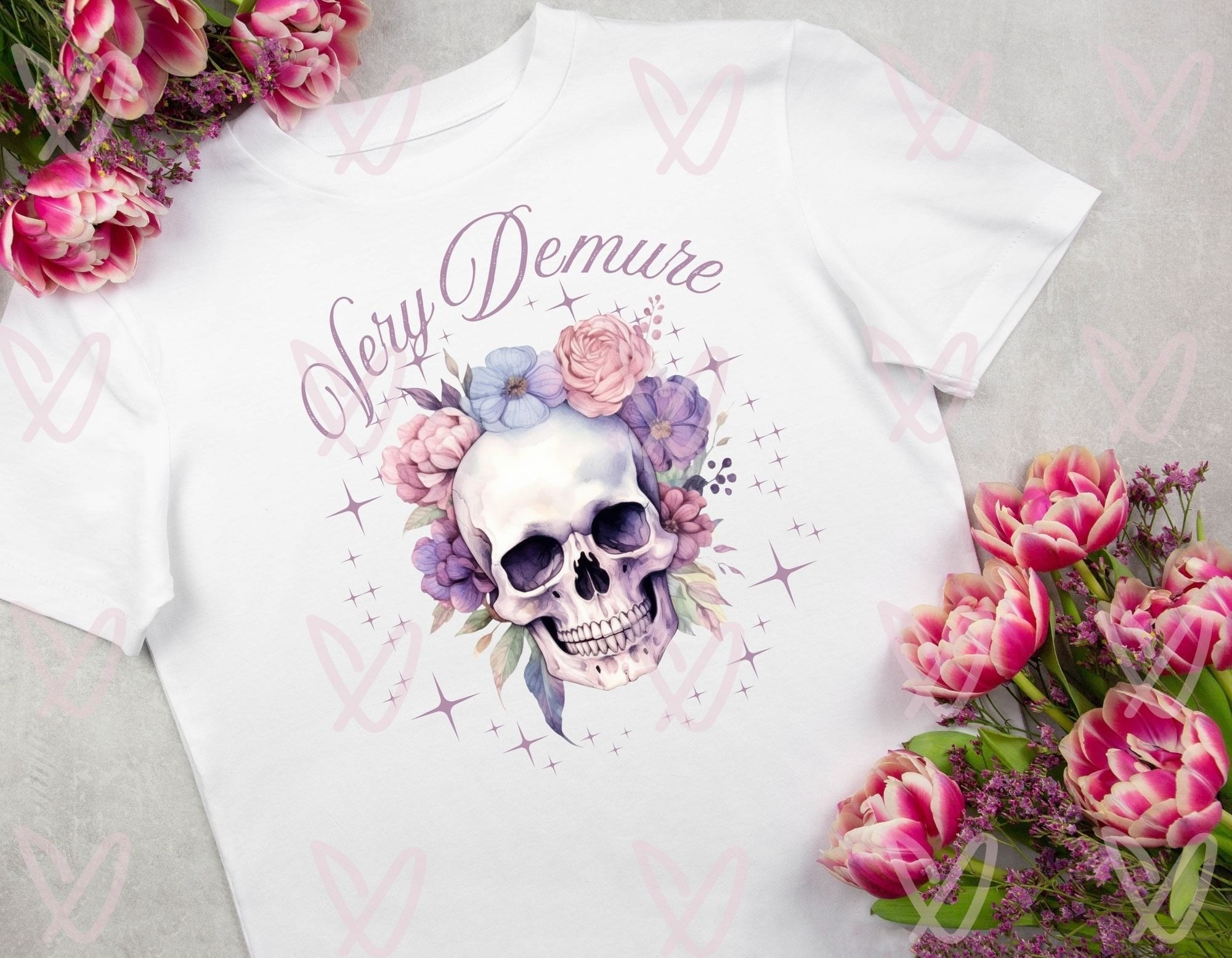 Very Demure Skull Tshirt – The Vs Crafts